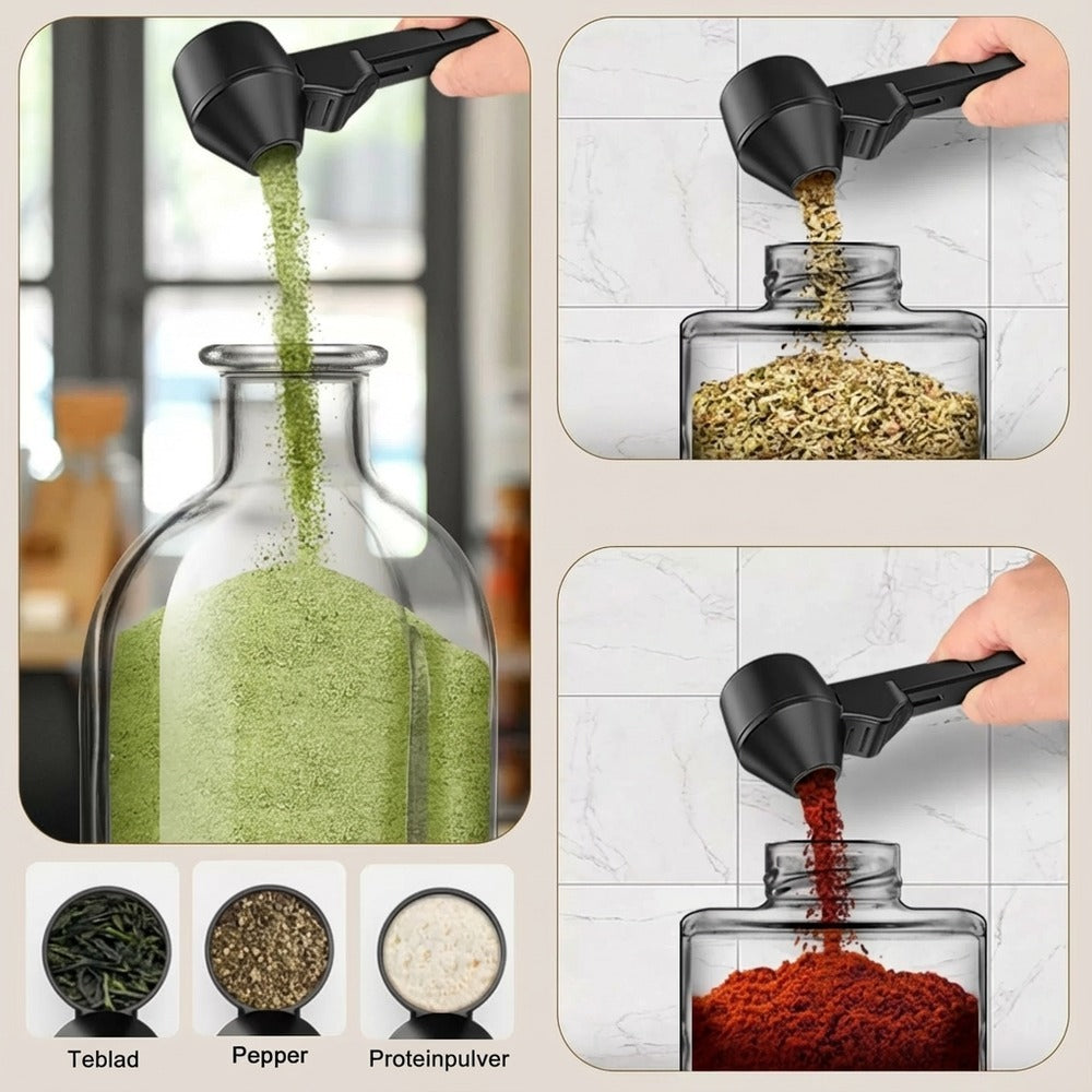 Måttskopa / kaffemått – spillfri dosering – 30 ml, integrerad tratt, a ...